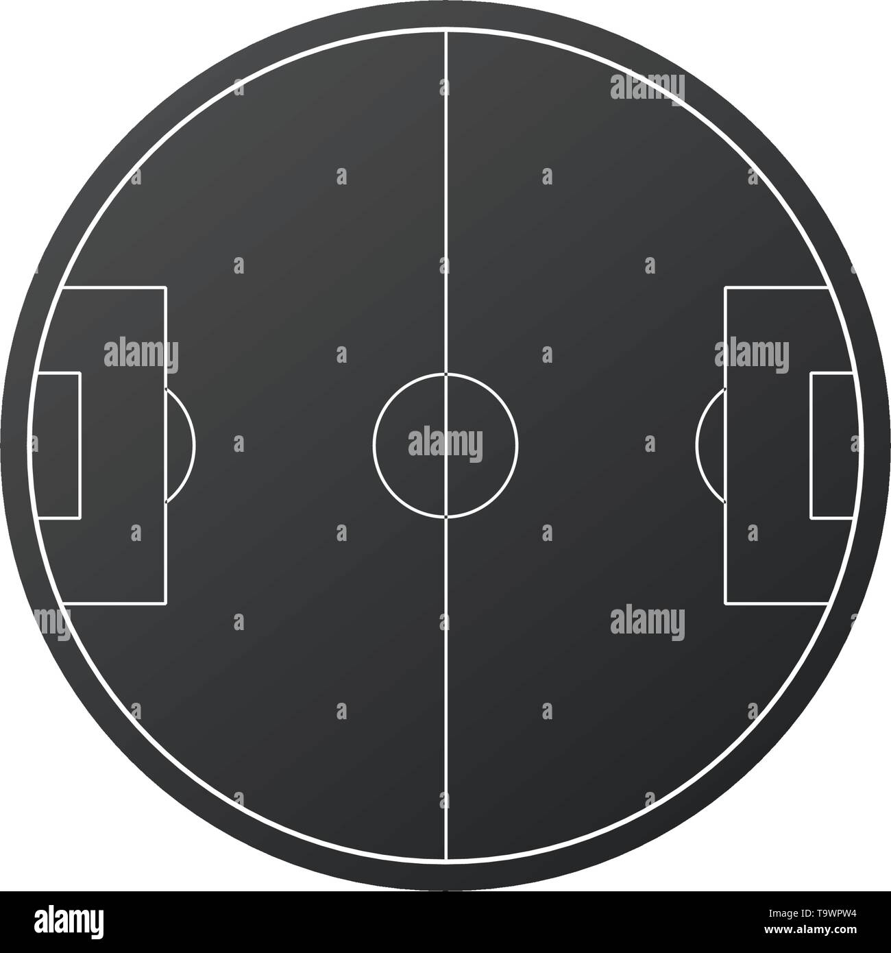 Soccer field icon. Simple illustration of soccer or football field ...