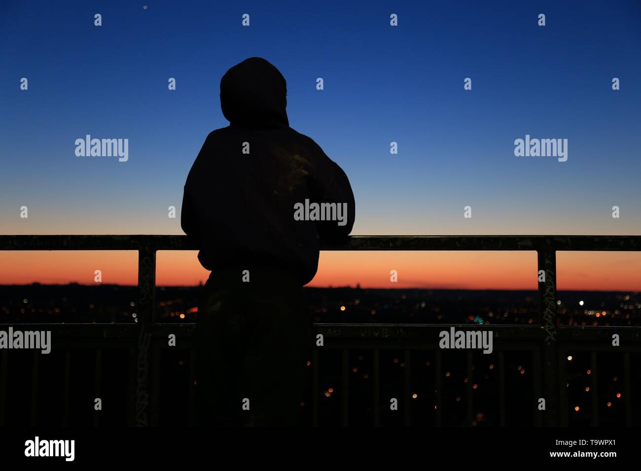 Man watching city landscape hi-res stock photography and images - Alamy