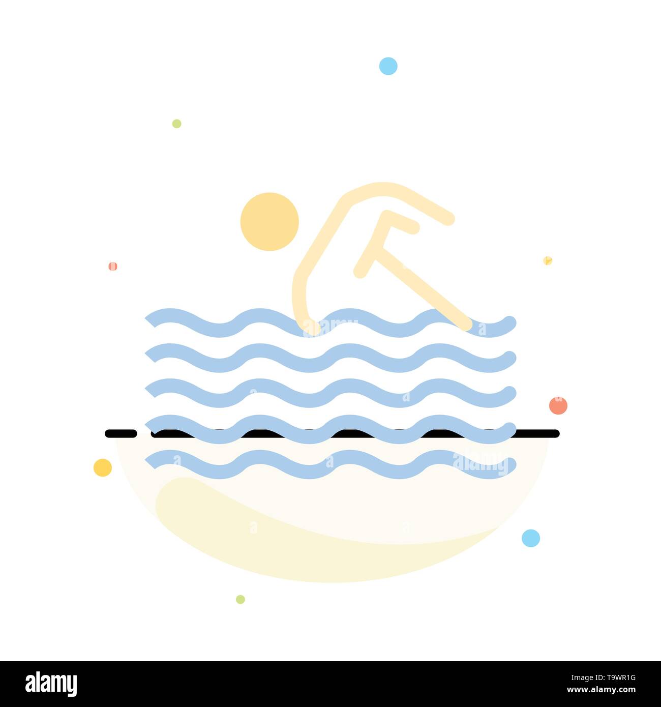 Swimming icon swimmer symbol flat hi-res stock photography and images ...
