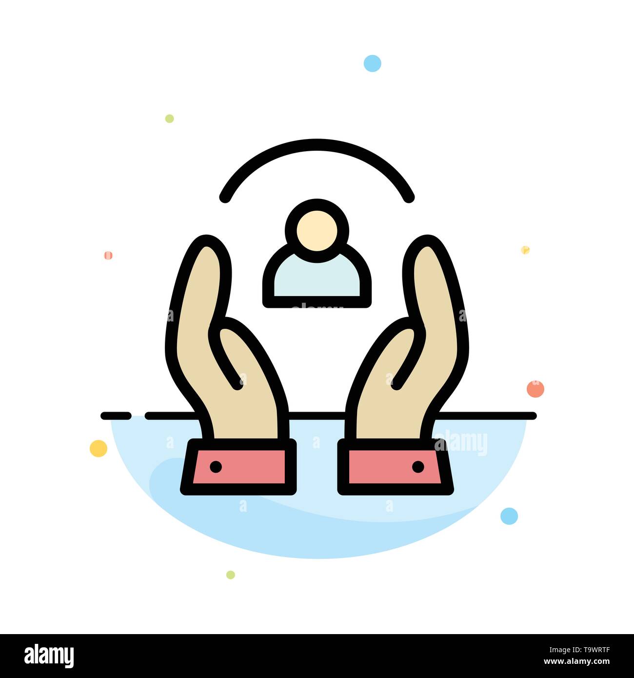 Caring hands medical illustration Cut Out Stock Images & Pictures - Alamy