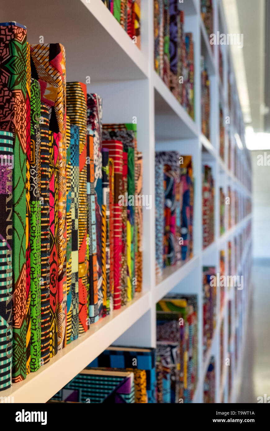 Installation entitled 'The African Library', part of the Trade Winds ...