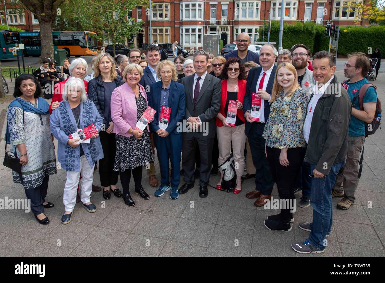 Cardiff, Wales, UK, May 20th 2019. Labour MP Keir Starmer (centre ...