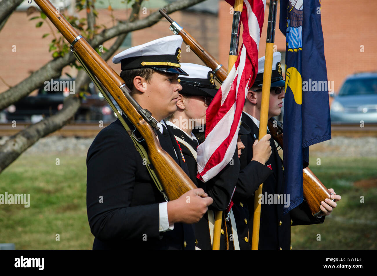 Parade Color Guard Stock Photo - Alamy