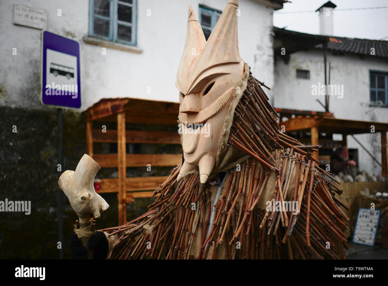 The traditional Entrudo (Carnival) of Lazarim, where on Tuesday people ...
