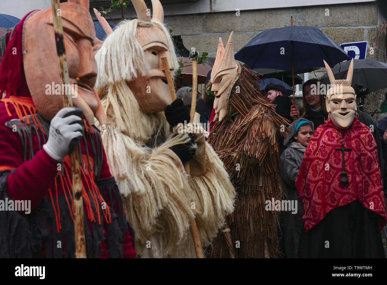 The traditional Entrudo (Carnival) of Lazarim, where on Shrove Tuesday ...