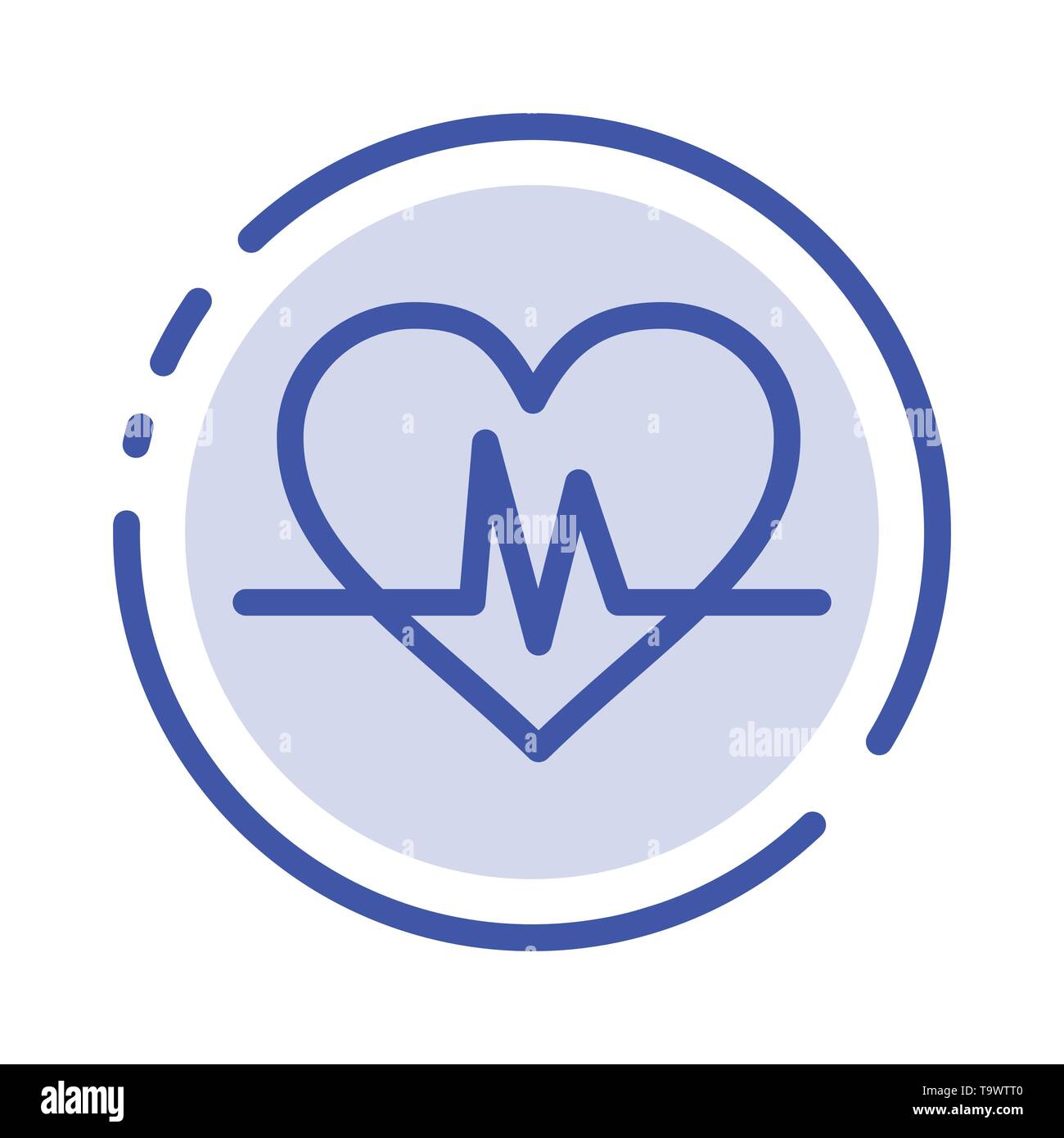 Heart blue pulse cardio Stock Vector Images - Alamy