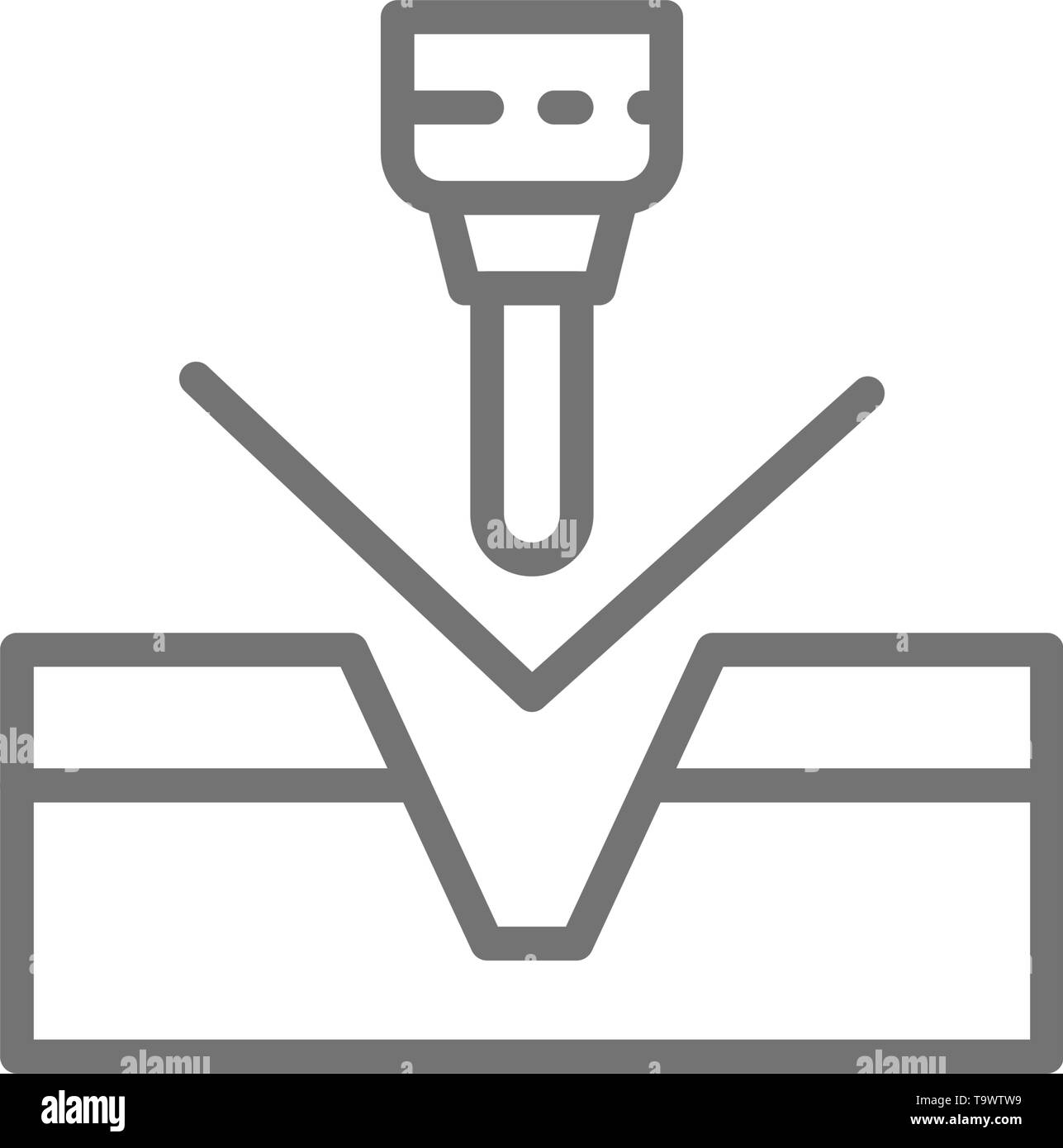 Metal grinding machine Stock Vector Images - Alamy