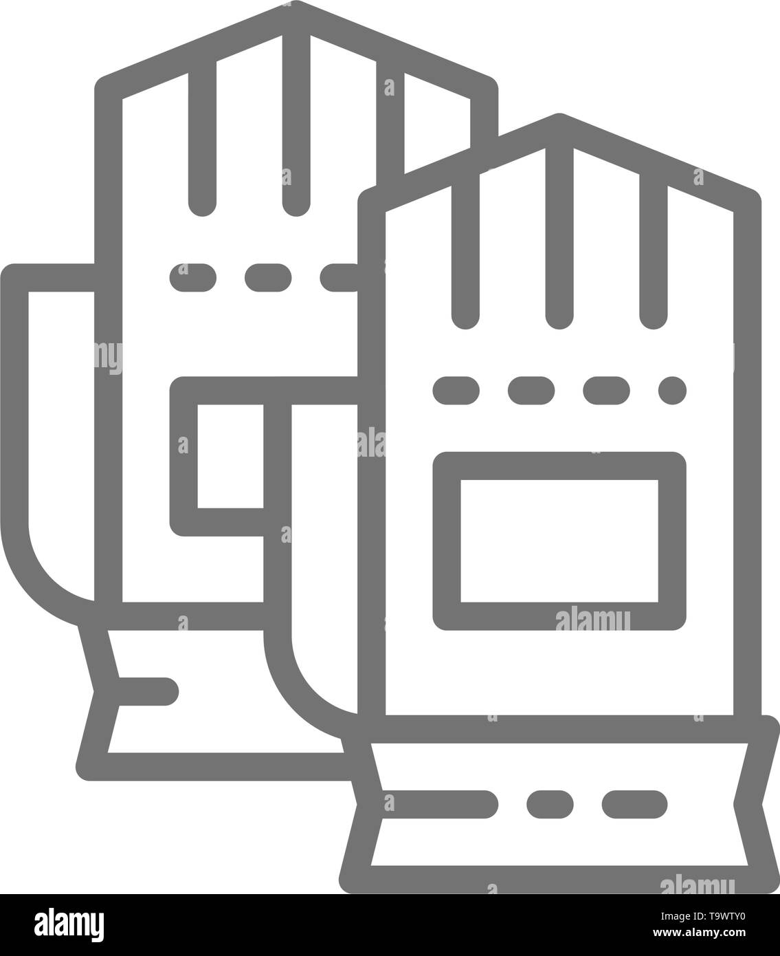 Safety gloves, hand protection line icon Stock Vector Image & Art - Alamy