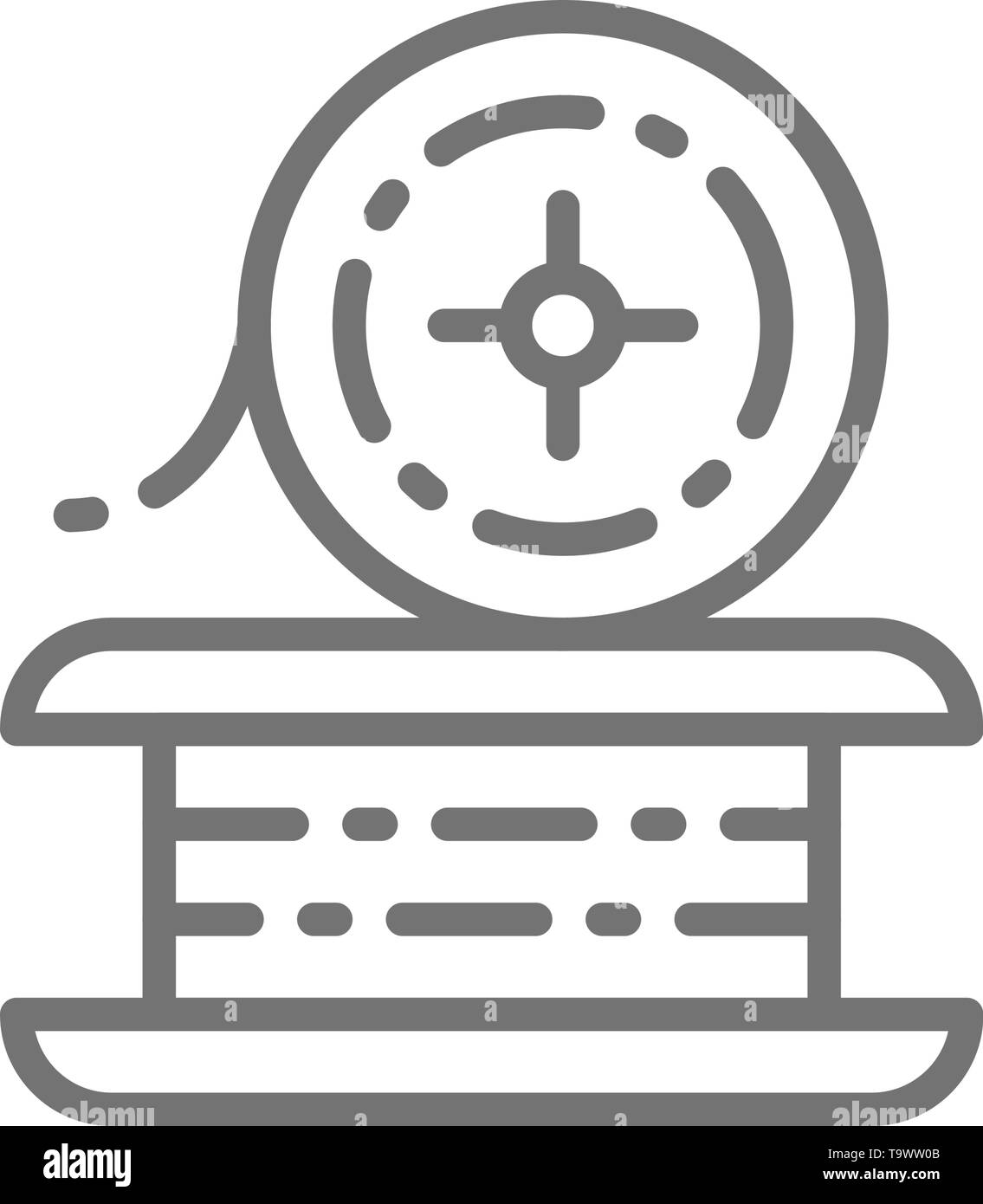 Wire for welding work, metal wire line icon Stock Vector Image & Art ...