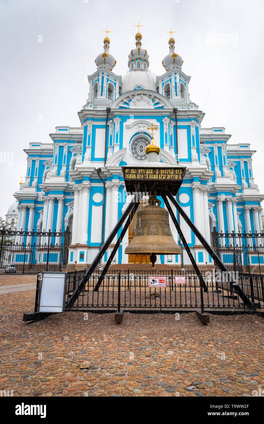 Saint Petersburg, Russia - May 2019: Smolny Cathedral Church of the ...