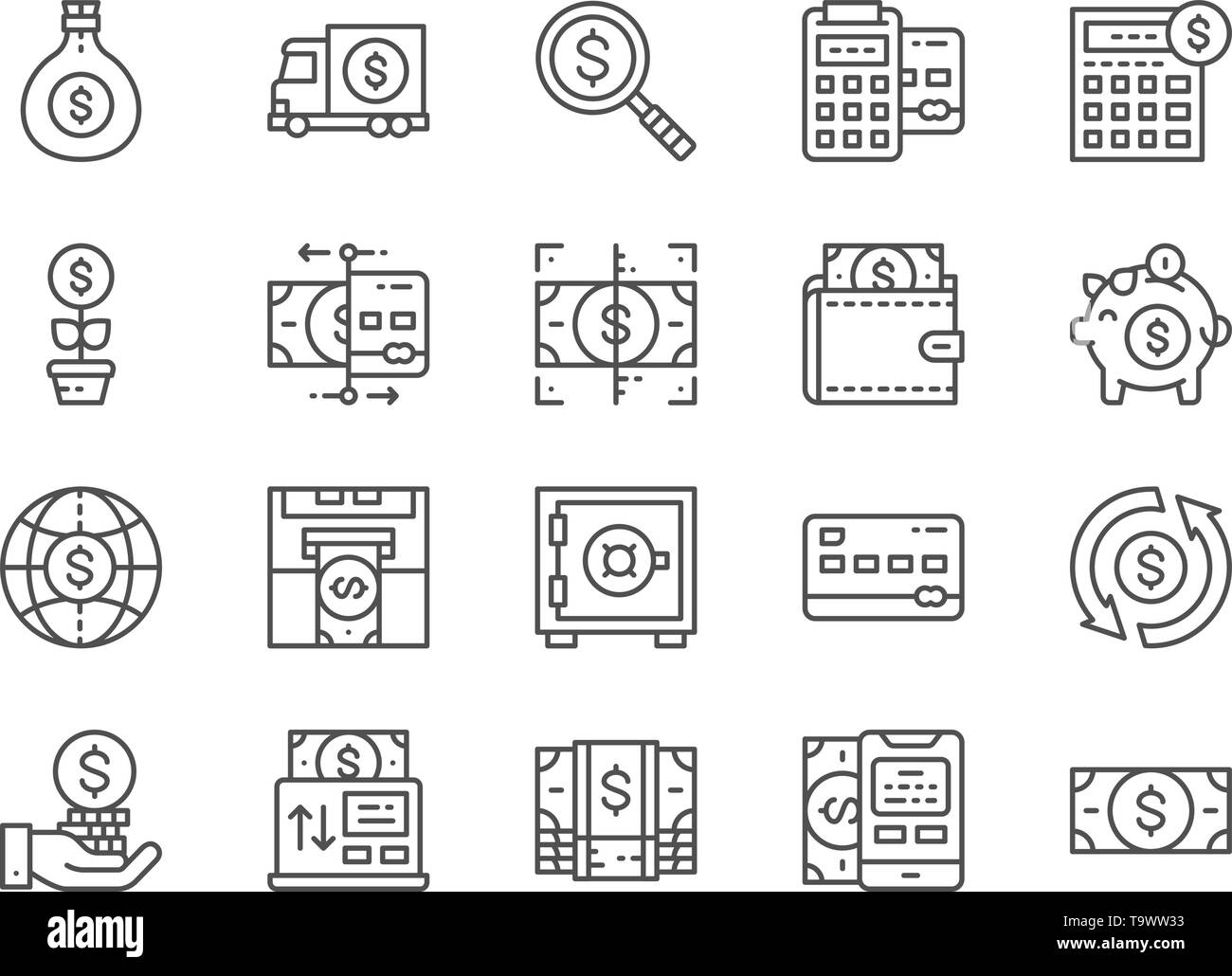 Payments icons Black and White Stock Photos & Images - Alamy