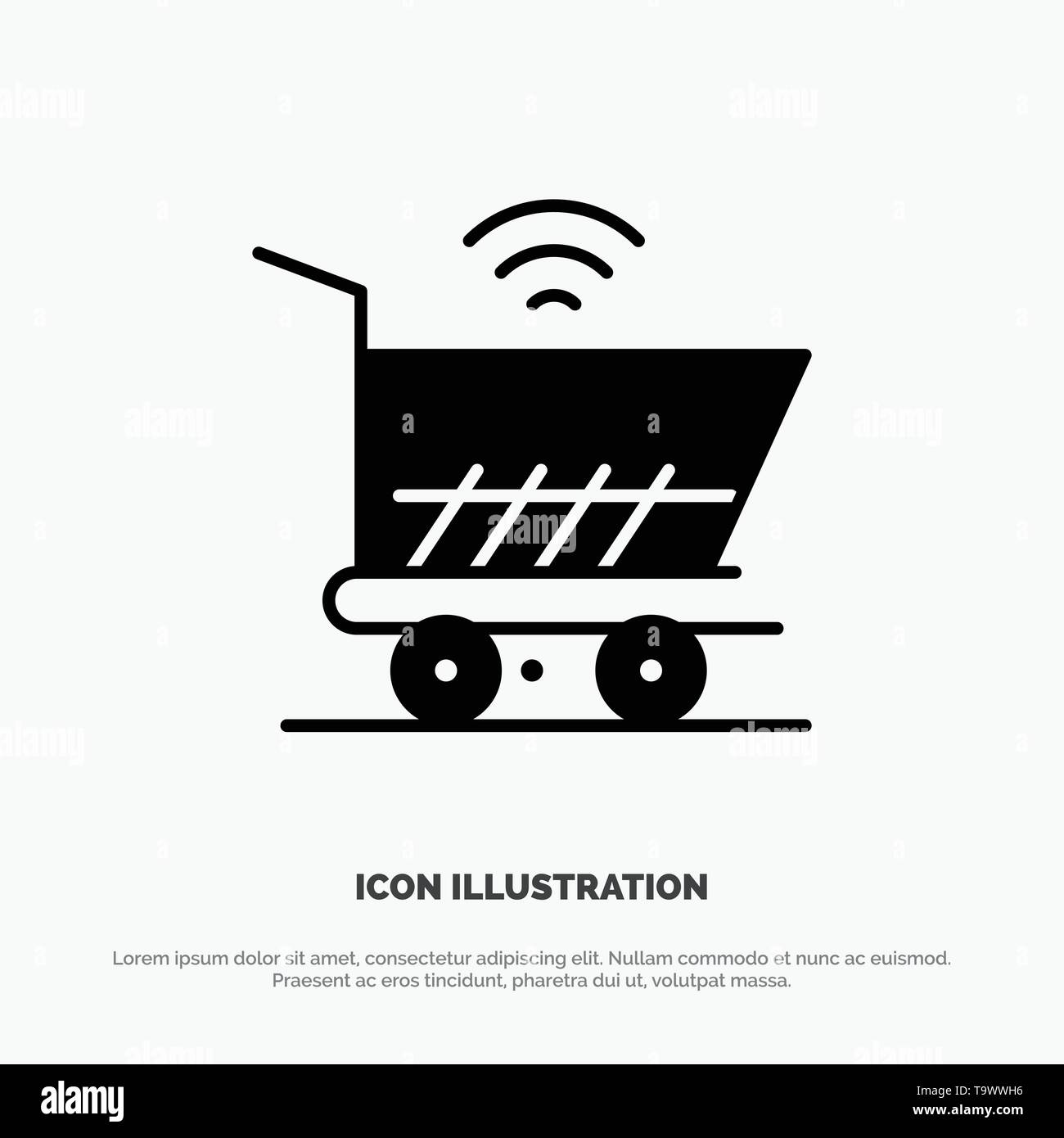Shopping trolley icon screen hi-res stock photography and images - Alamy