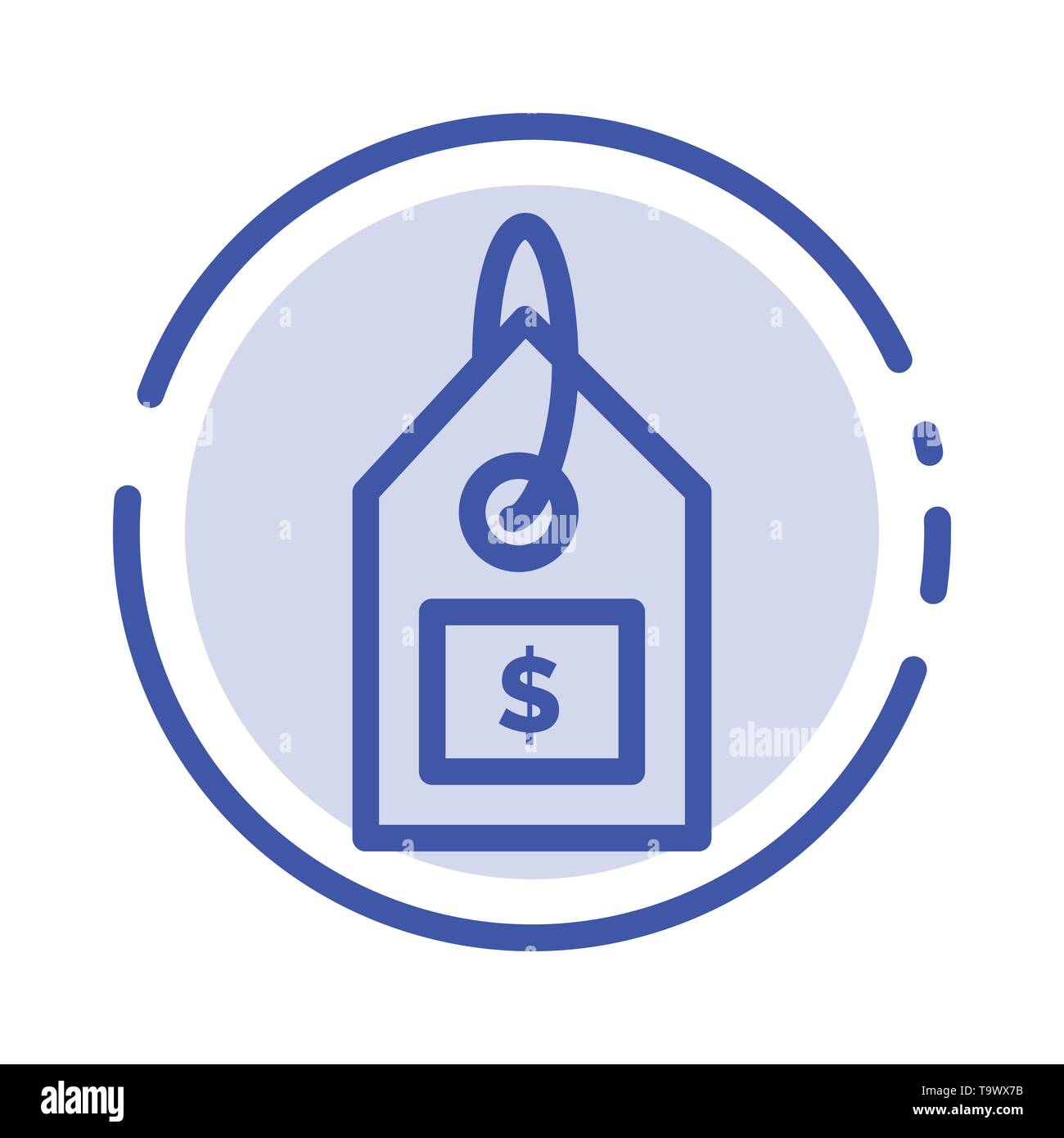 Blue sign dollar tag symbol hi-res stock photography and images - Alamy