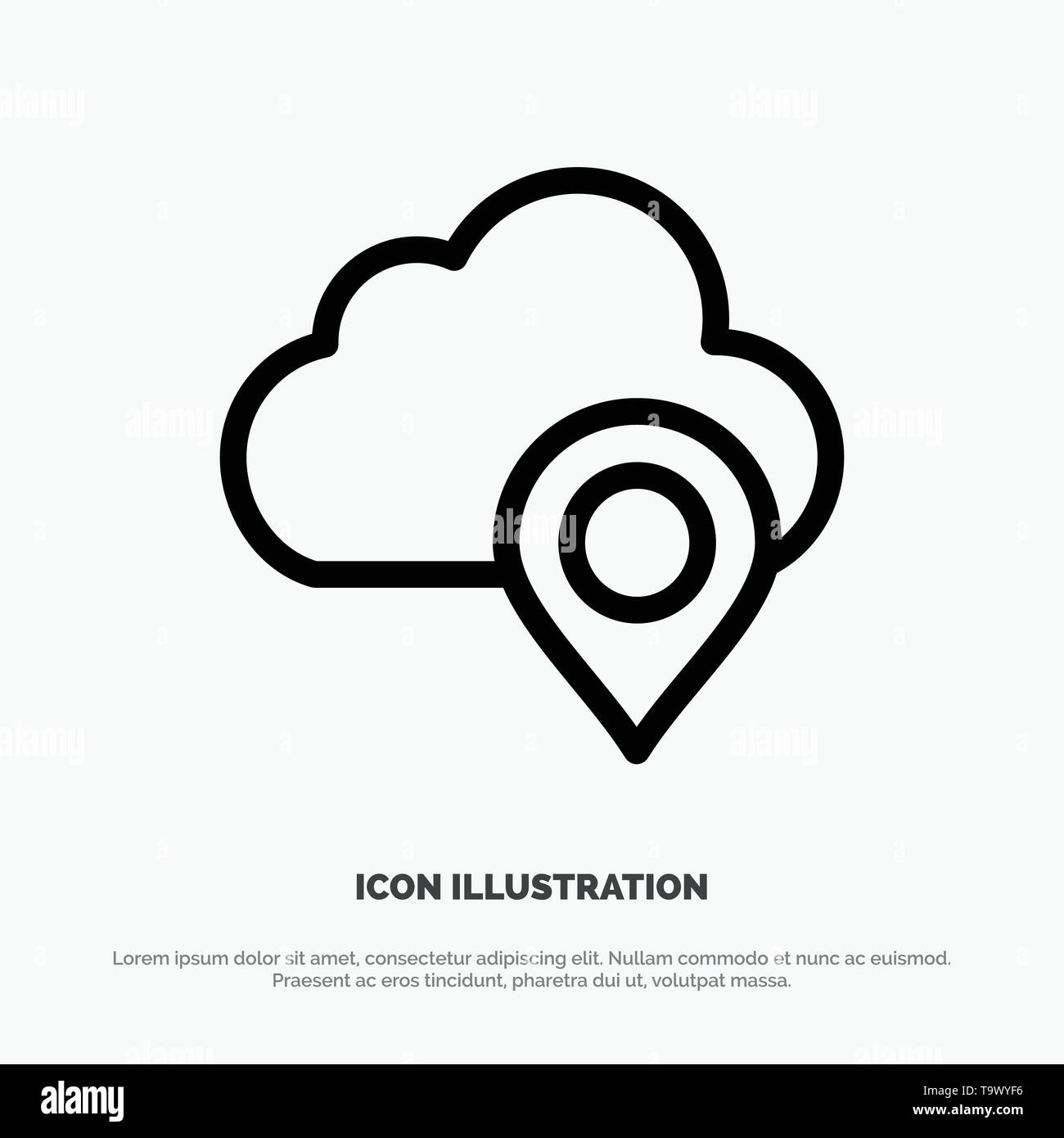 Weather map cloud symbol Cut Out Stock Images & Pictures - Alamy