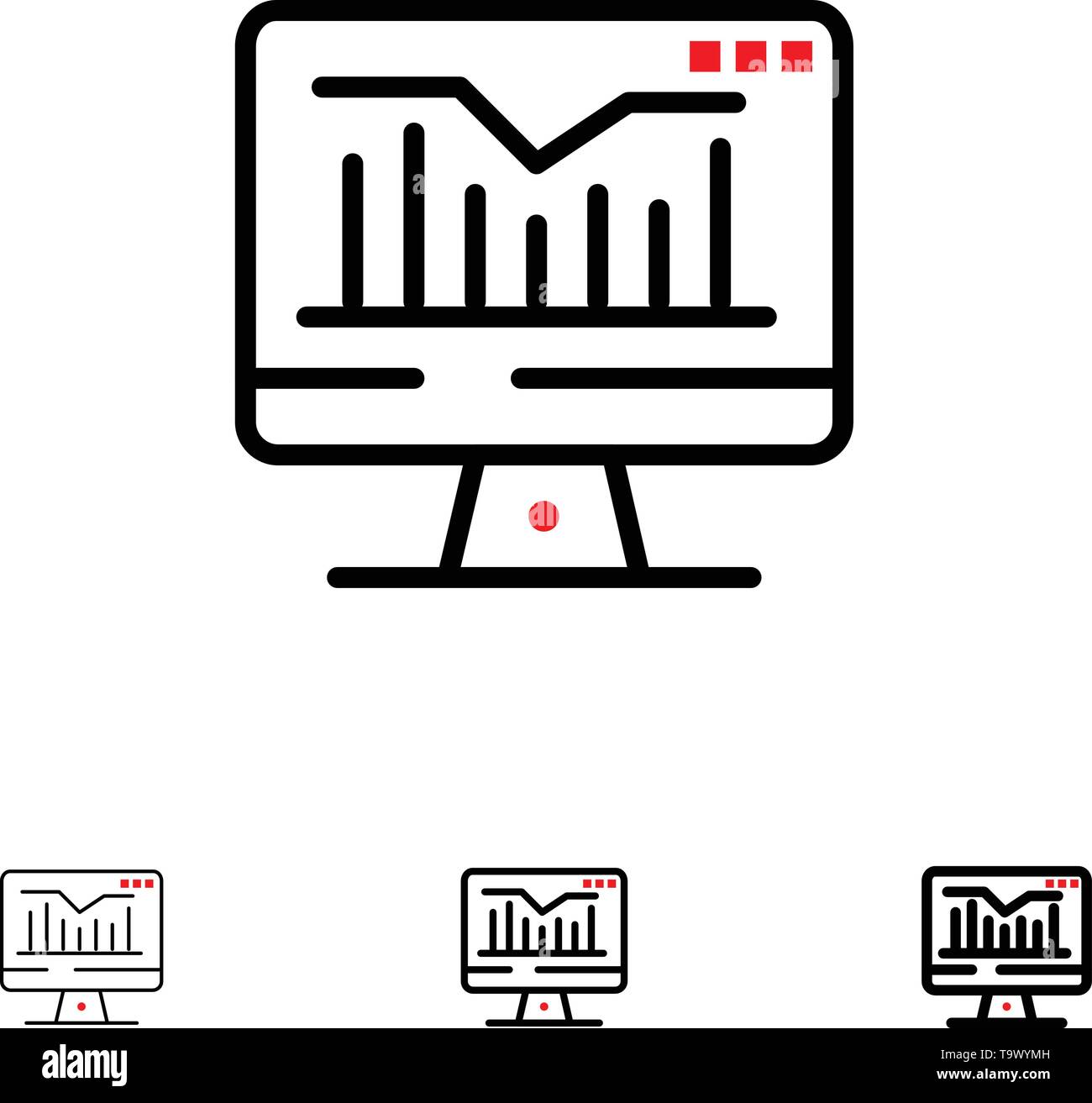 Thin monitor Stock Vector Images - Alamy