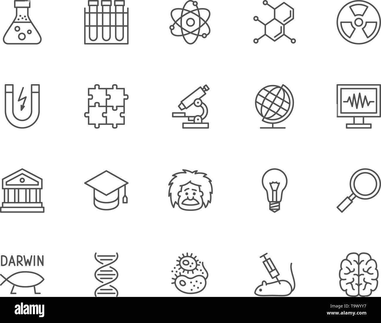 Dna flask icon simple hi-res stock photography and images - Alamy