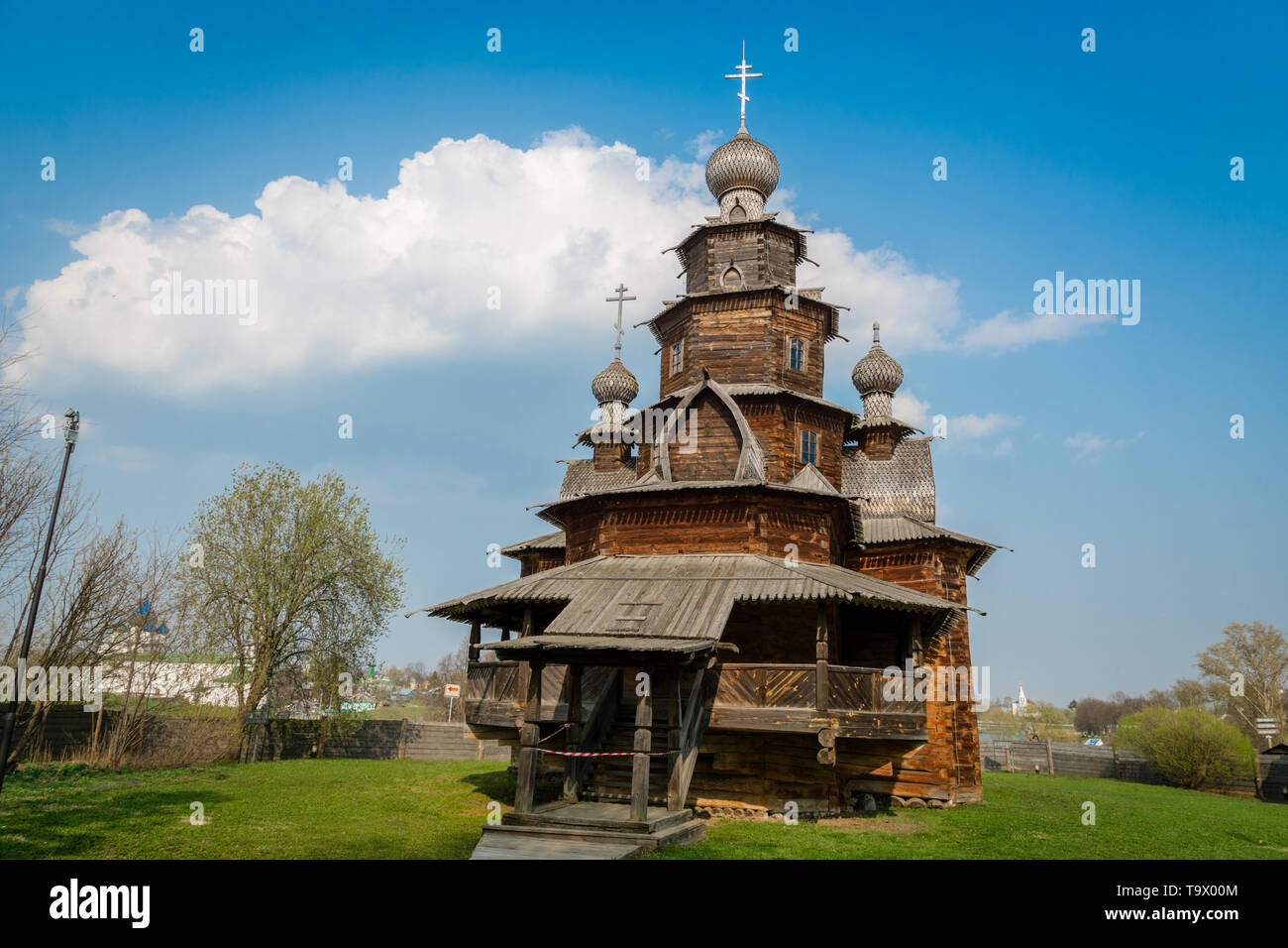 Suzdal, Russia - May 2019: Wooden traditional buildings in the museum ...