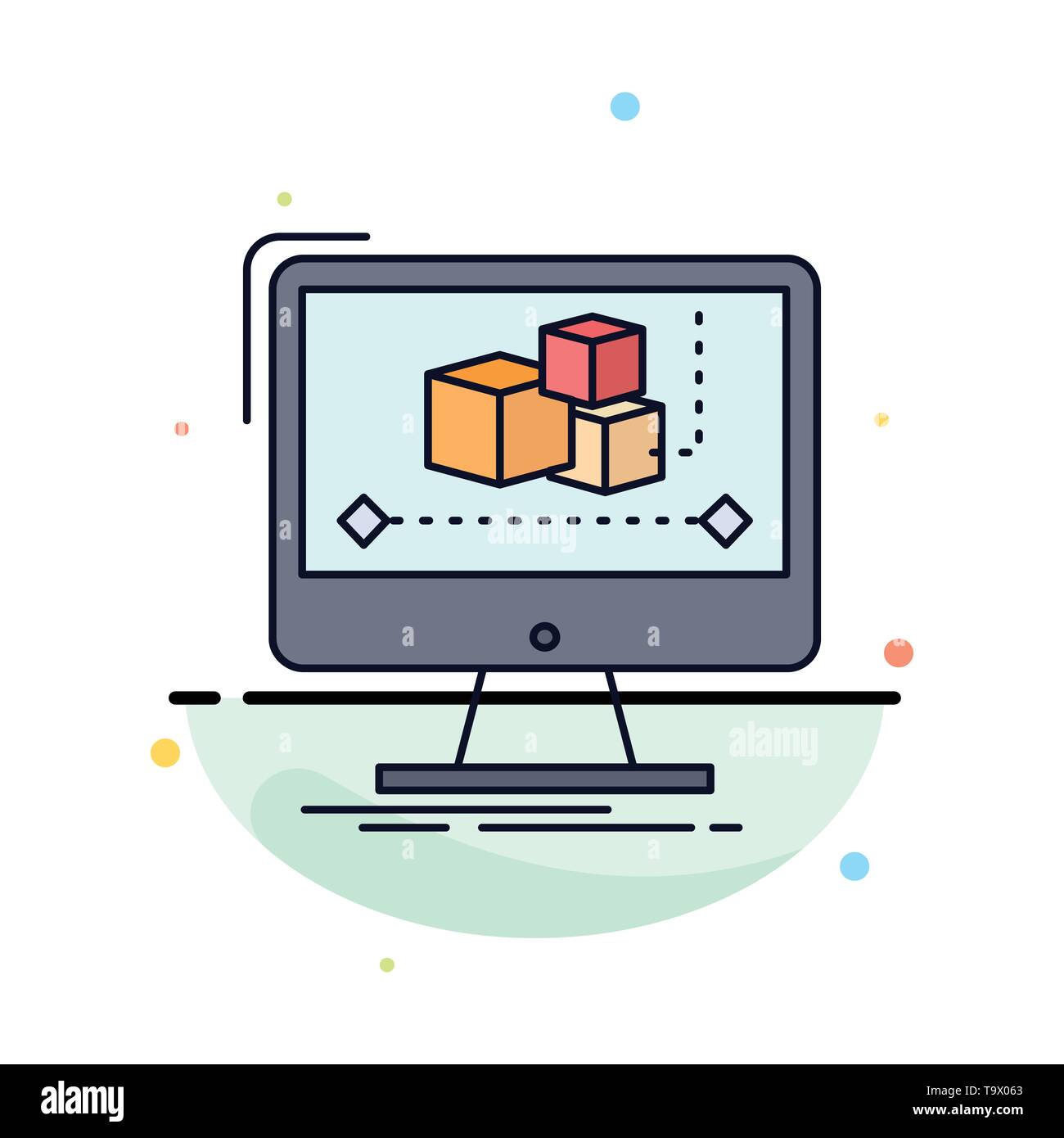 3d animation screen Stock Vector Images - Alamy