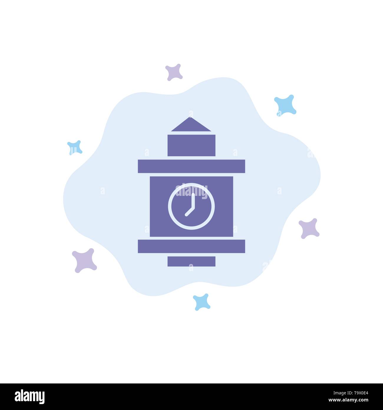 Train, Time, Station Blue Icon on Abstract Cloud Background Stock ...