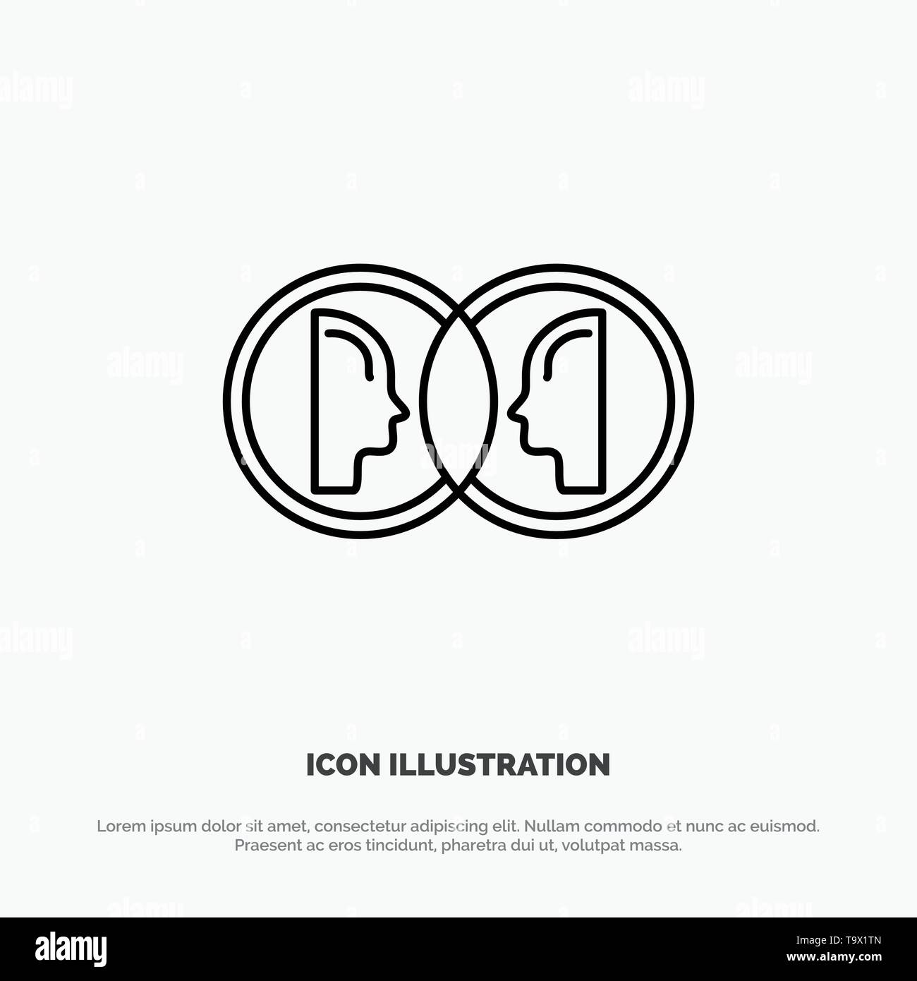 Dual concept vector vectors Stock Vector Images - Alamy