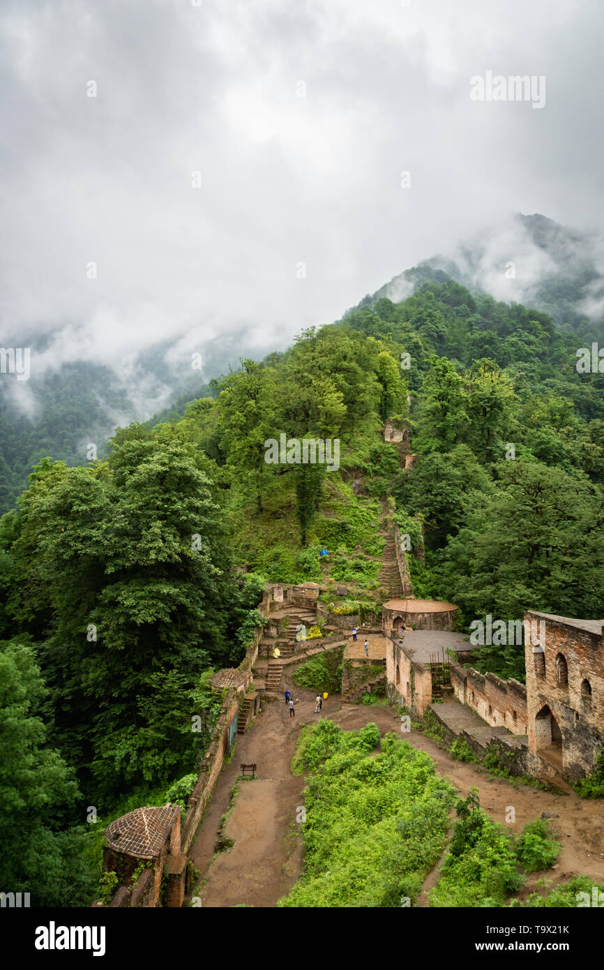 Fuman, Iran - June 2018: Rudkhan Castle architecture in Iran. Rudkhan ...