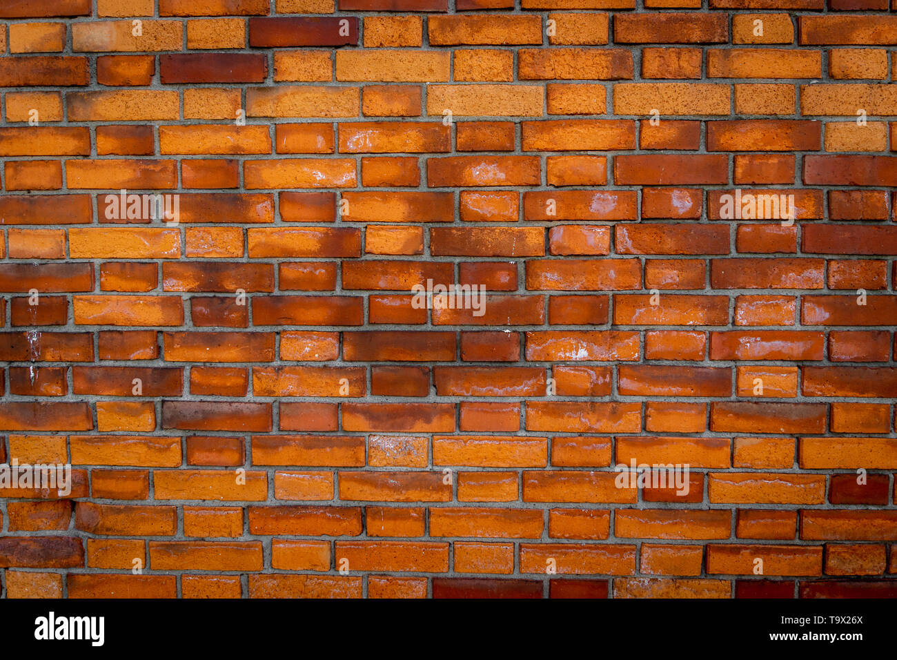 orange and red brick wall on a building in Eruope - for background and ...