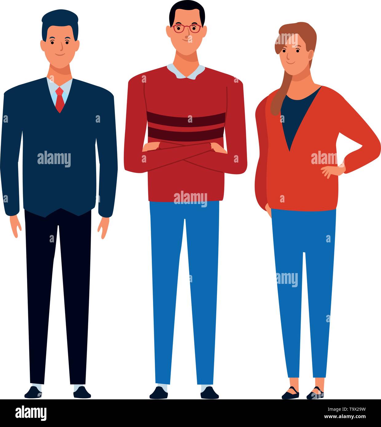 group of people avatar cartoon character Stock Vector Image & Art - Alamy