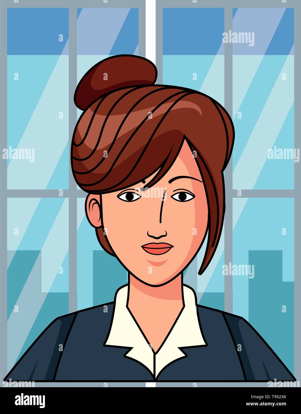 Woman silhouette window profile Stock Vector Images - Alamy