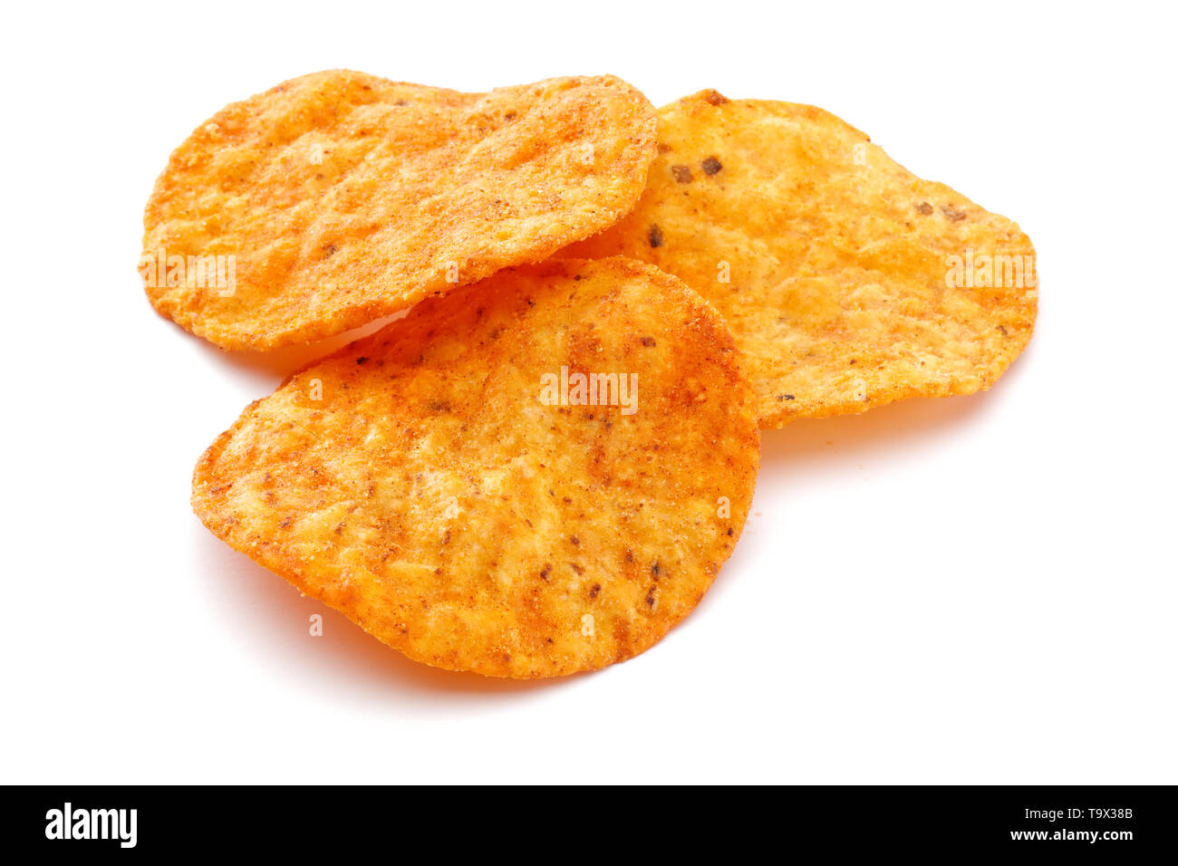 Corn chips isolated on white background Stock Photo - Alamy