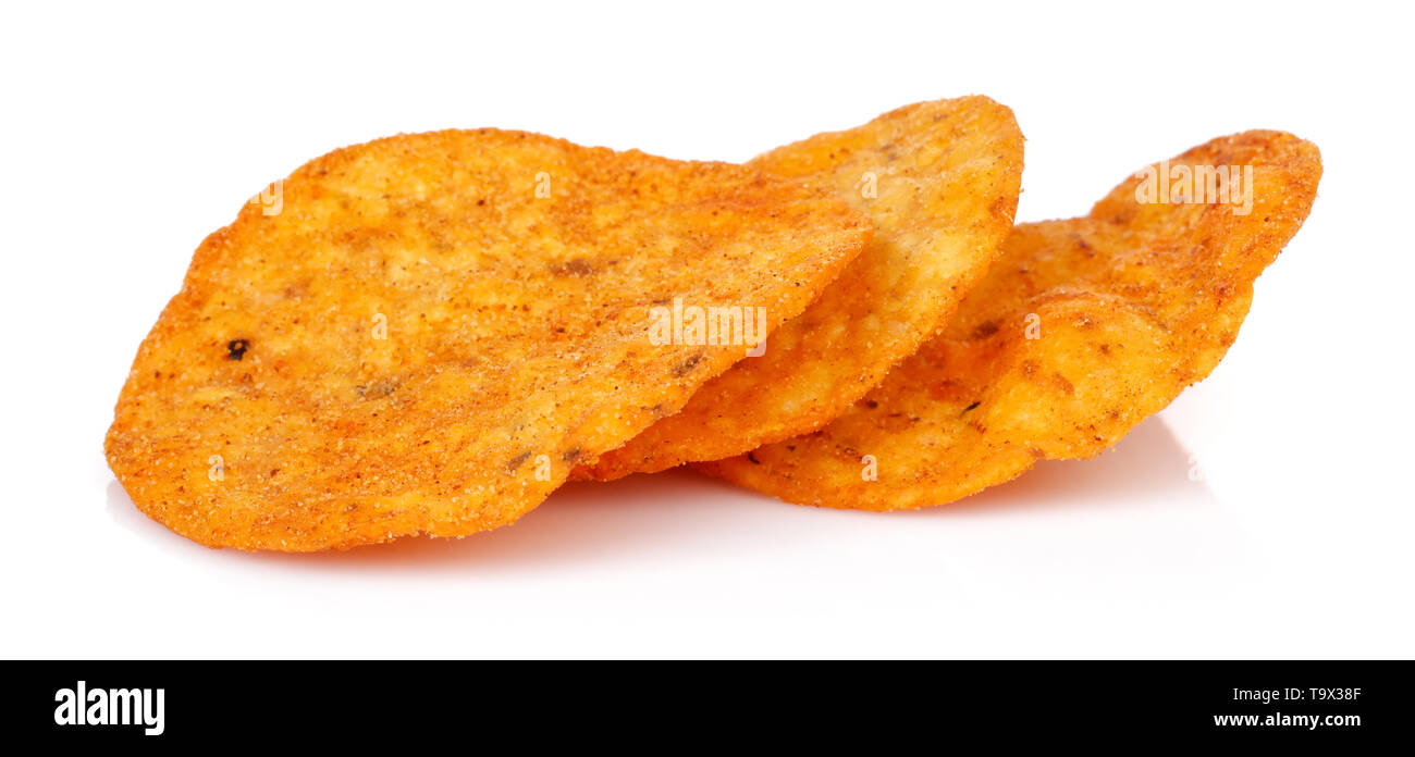 Corn chips isolated on white background Stock Photo - Alamy