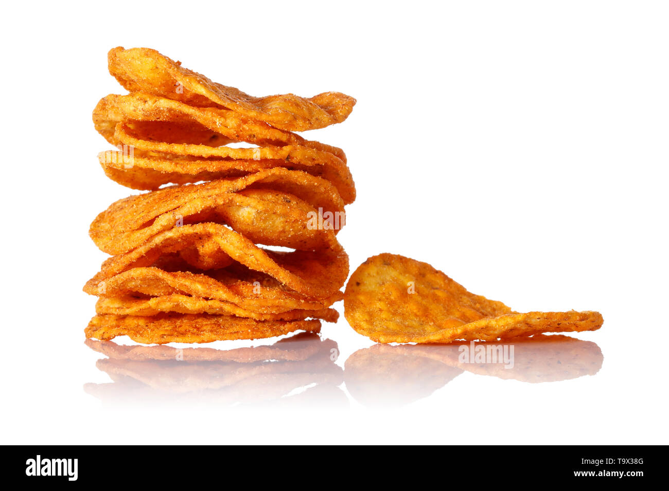 Corn chips isolated on white background Stock Photo - Alamy