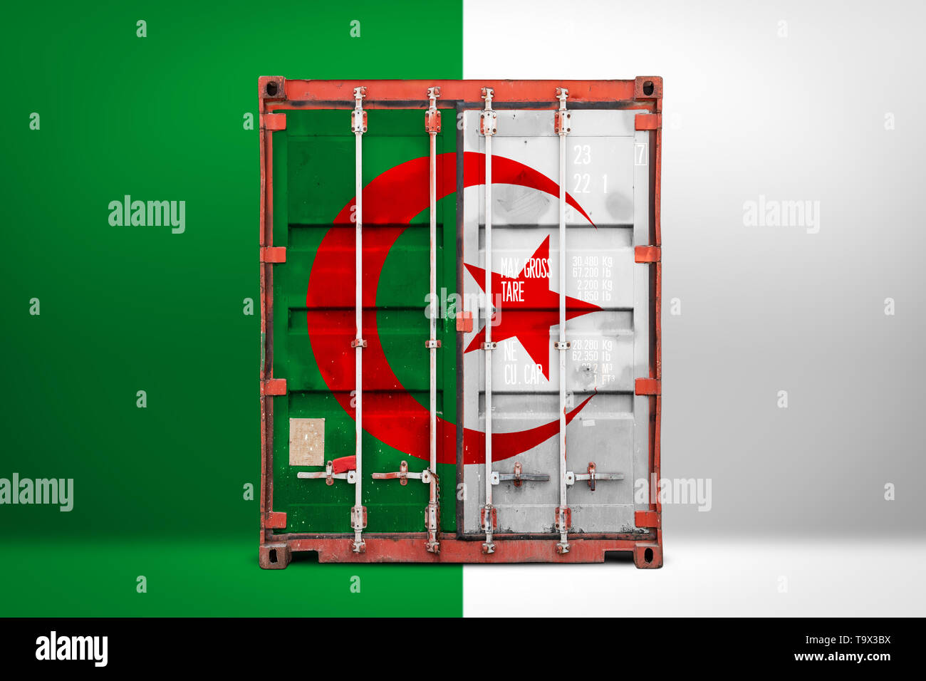 The concept of Algeria export-import, container transporting and ...