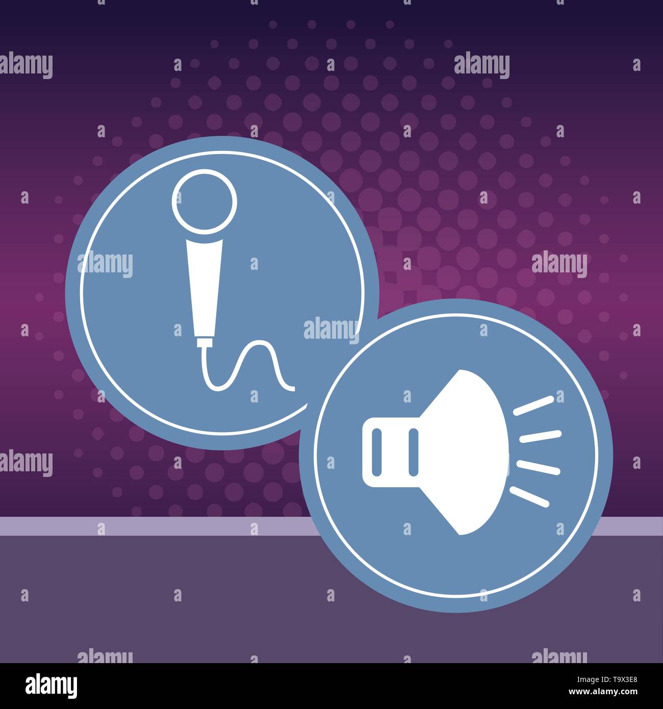 microphone and speaker sign Stock Vector Image & Art - Alamy