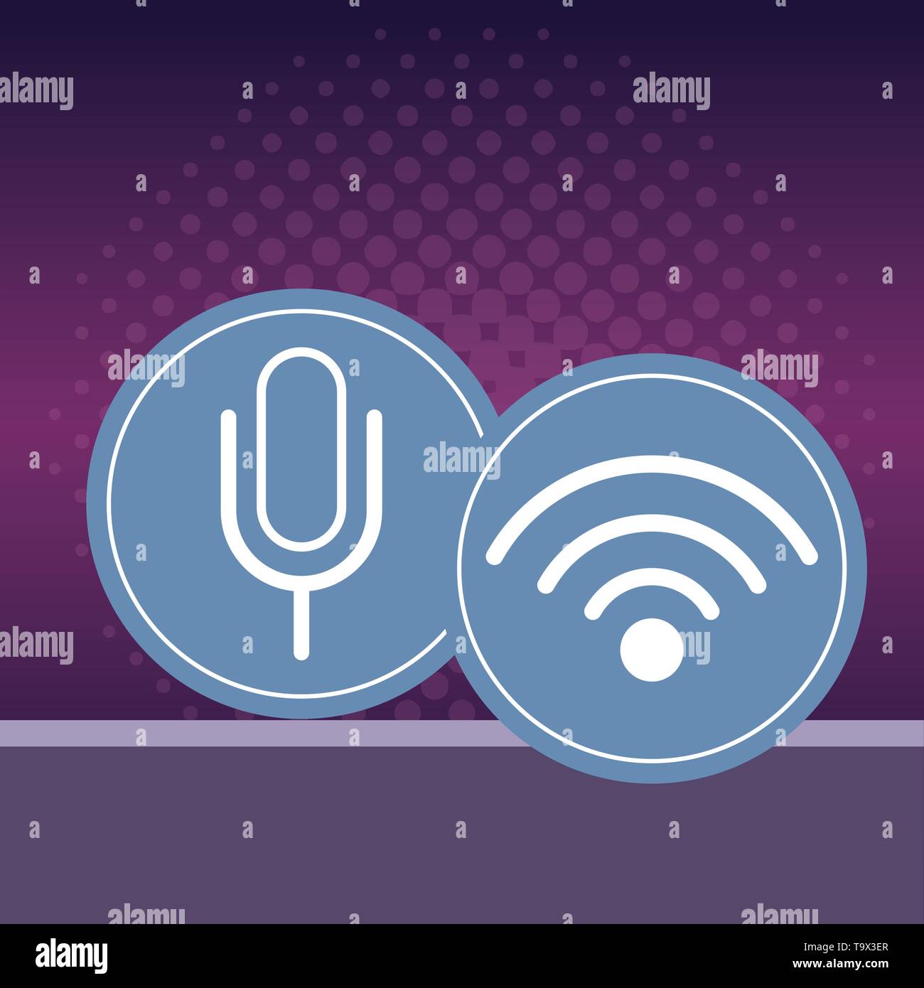 microphone and wireless sign Stock Vector Image & Art - Alamy