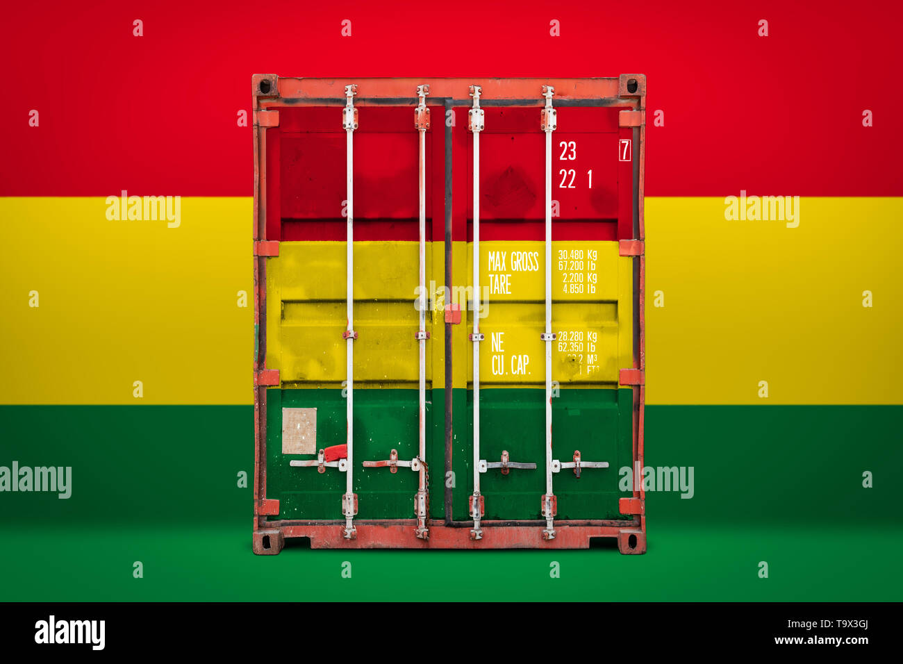 The concept of Bolivia export-import, container transporting and ...