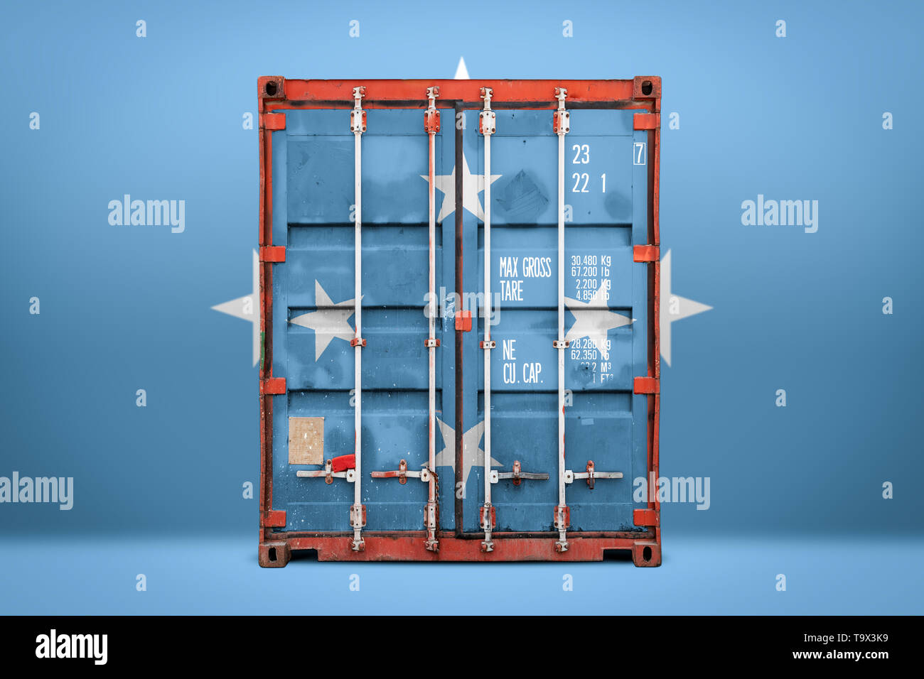 The concept of Federal States of Micronesia export-import, container ...