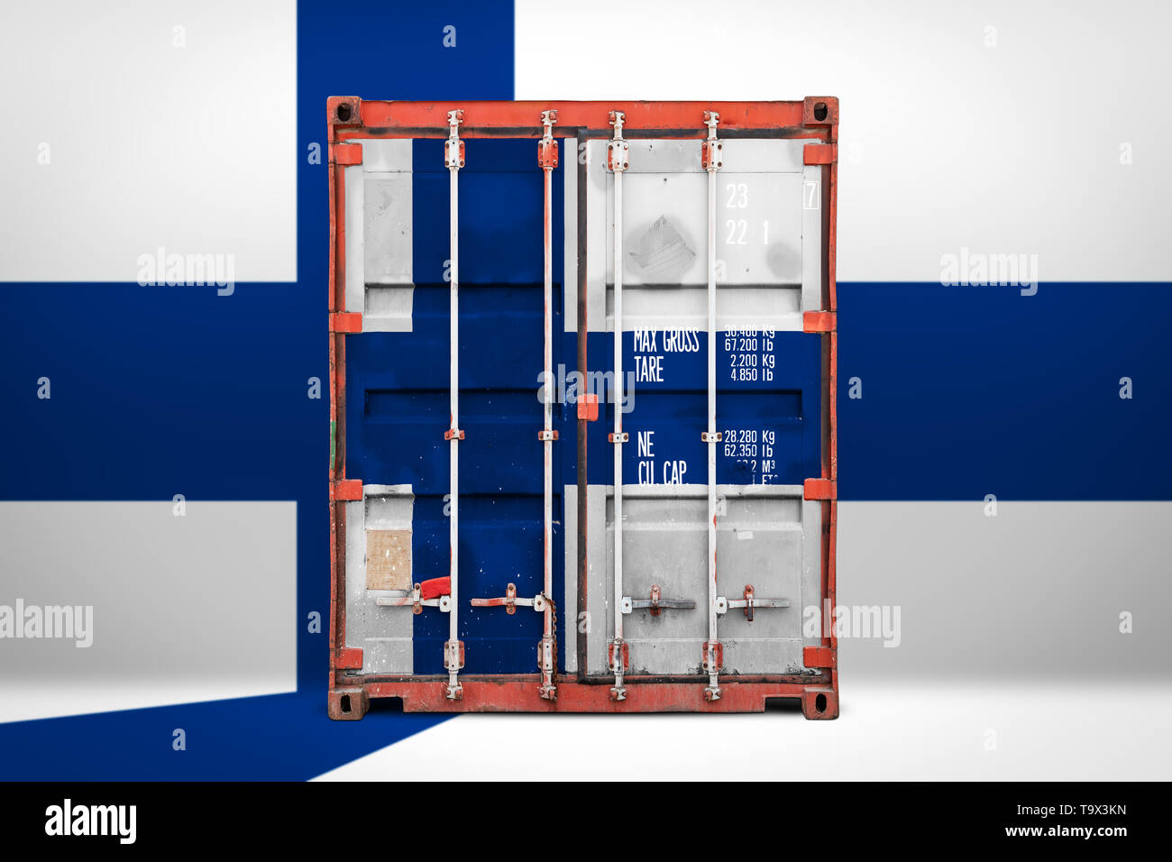 The concept of Finland export-import, container transporting and ...