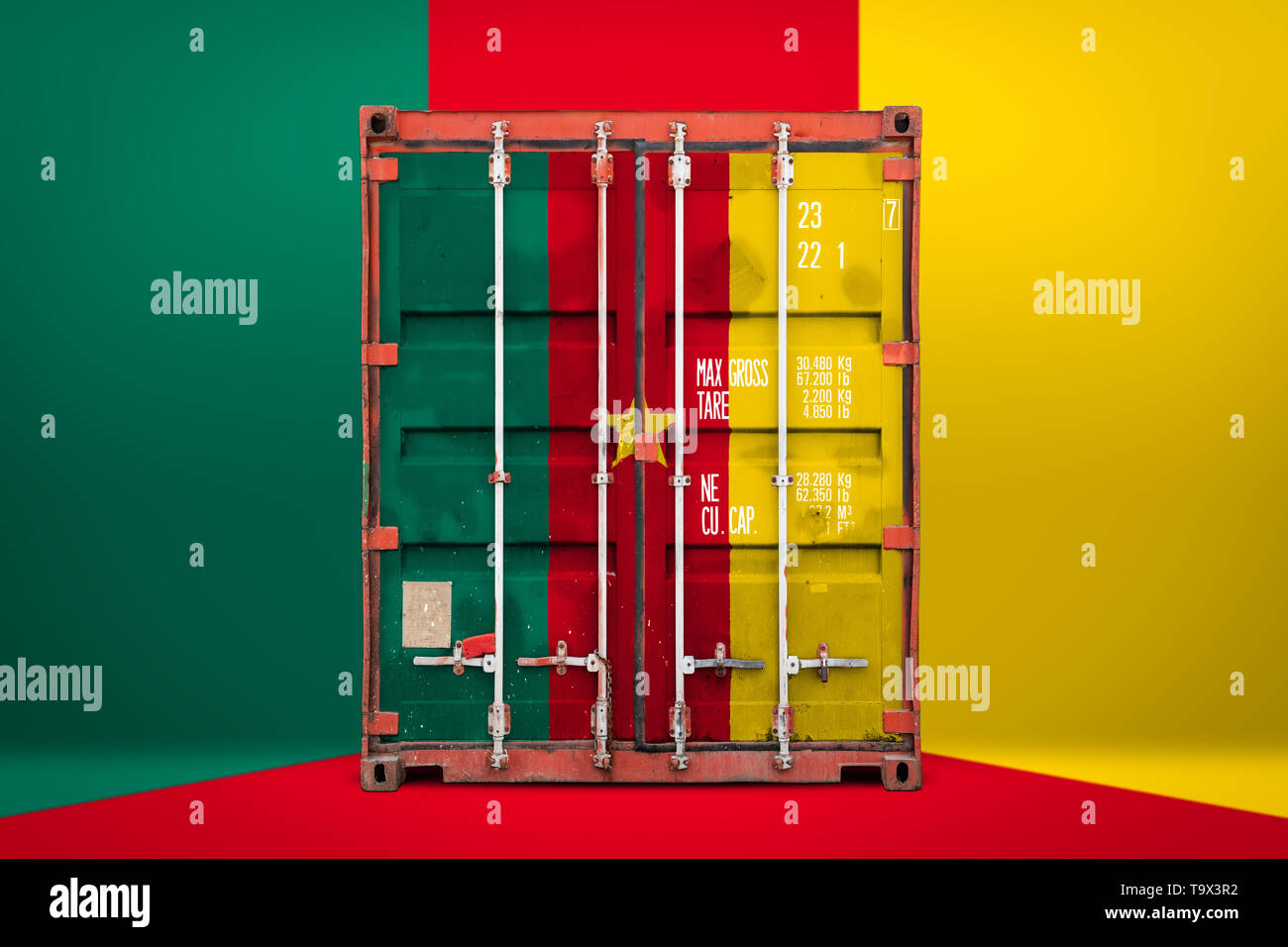 The concept of Cameroon export-import, container transporting and ...