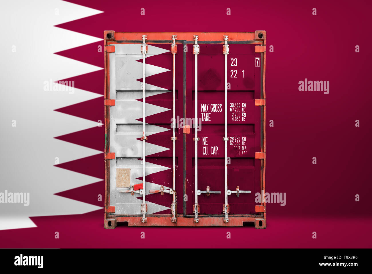 The concept of Qatar export-import, container transporting and national ...
