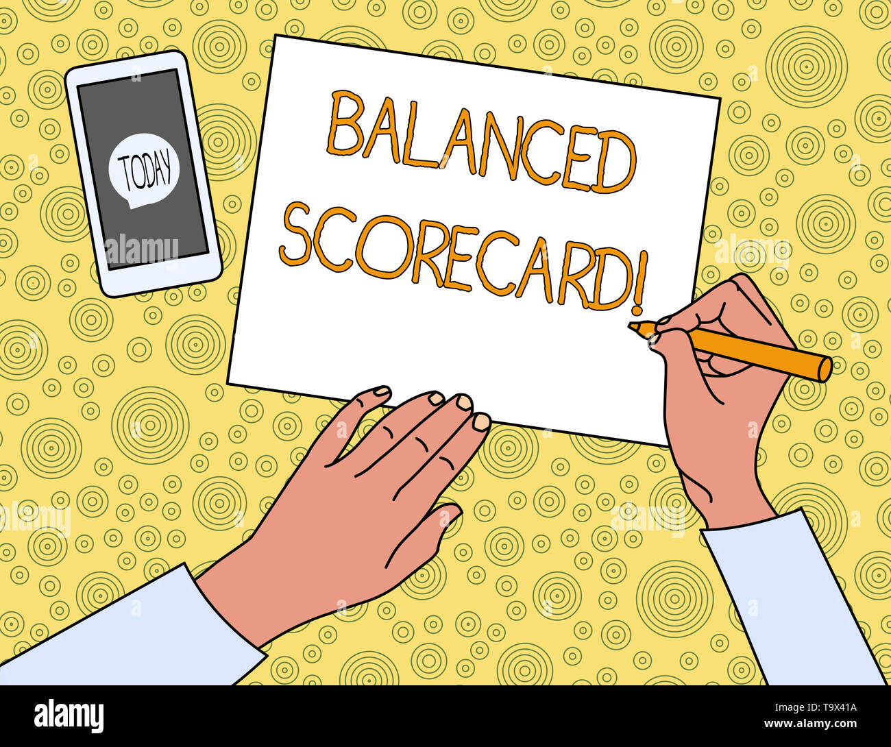 Handwriting text Balanced Scorecard. Conceptual photo a ...