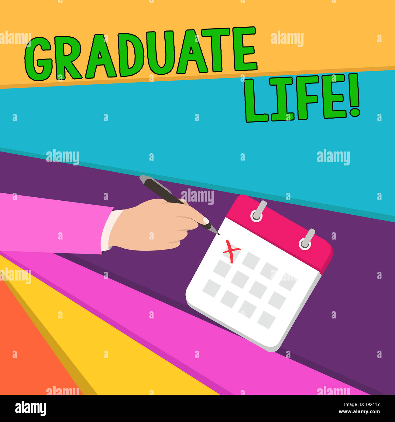 Handwriting text writing Graduate Life. Conceptual photo condition or a ...
