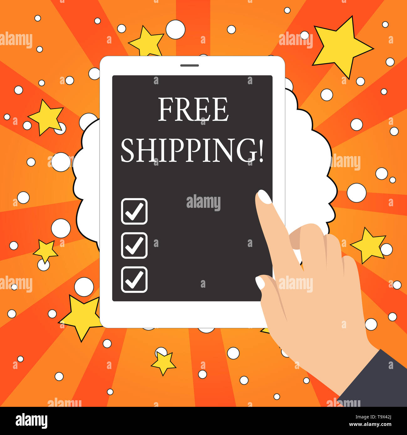 Conceptual hand writing showing Free Shipping. Concept meaning directly ...