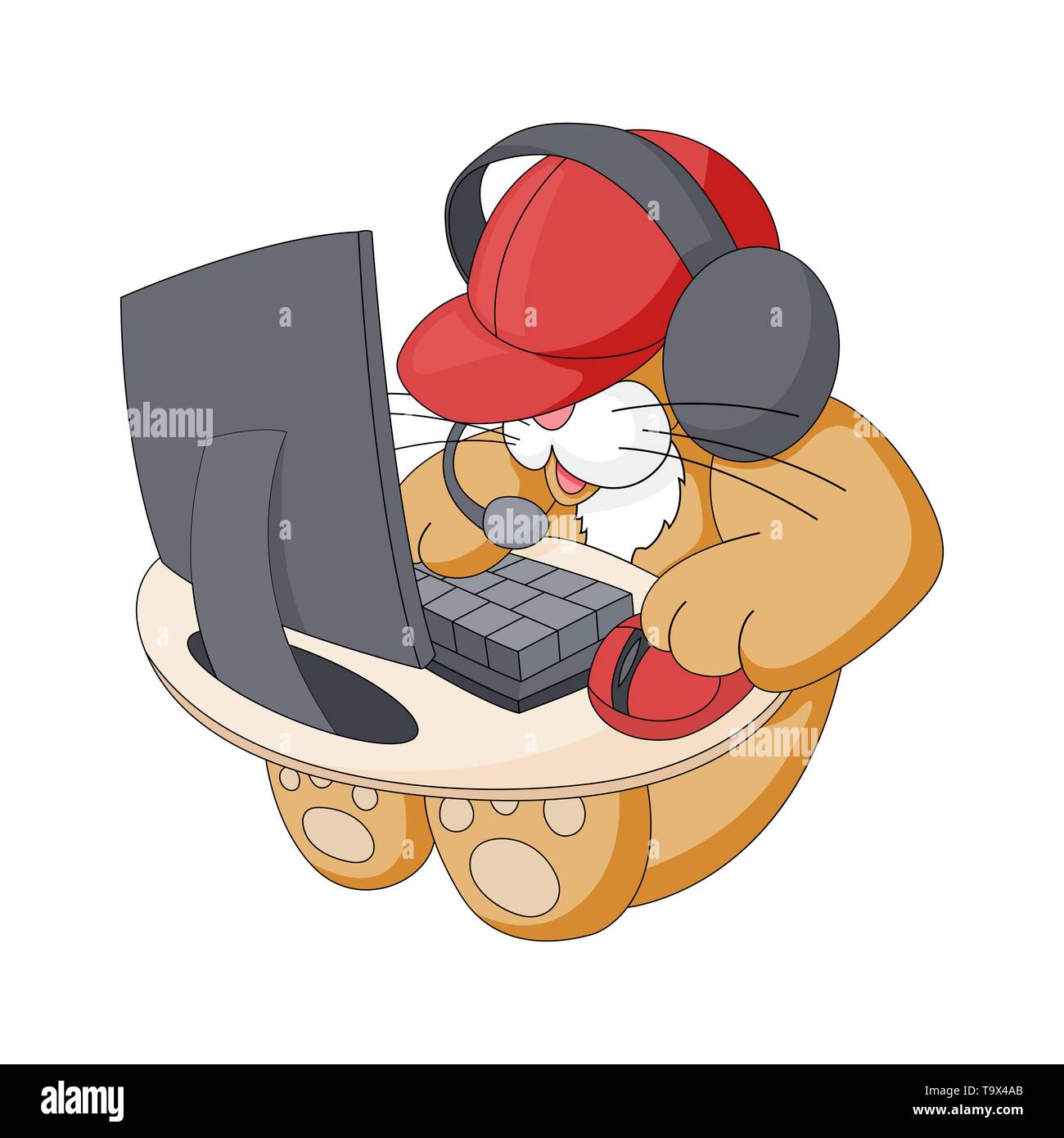 Computer kawaii cartoon happy cute hi-res stock photography and images ...
