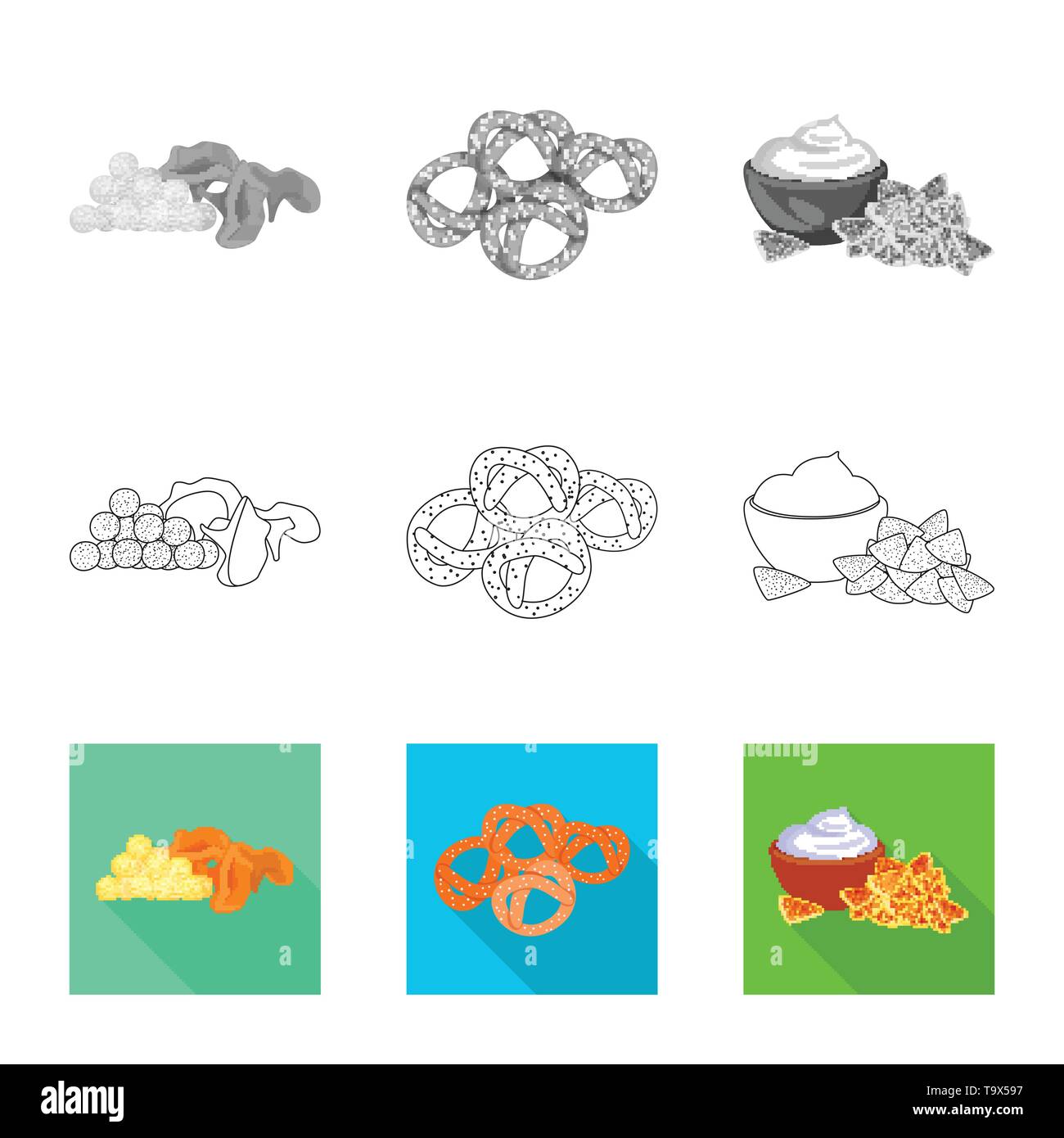 Vector design of taste and seasonin icon. Set of taste and organic ...