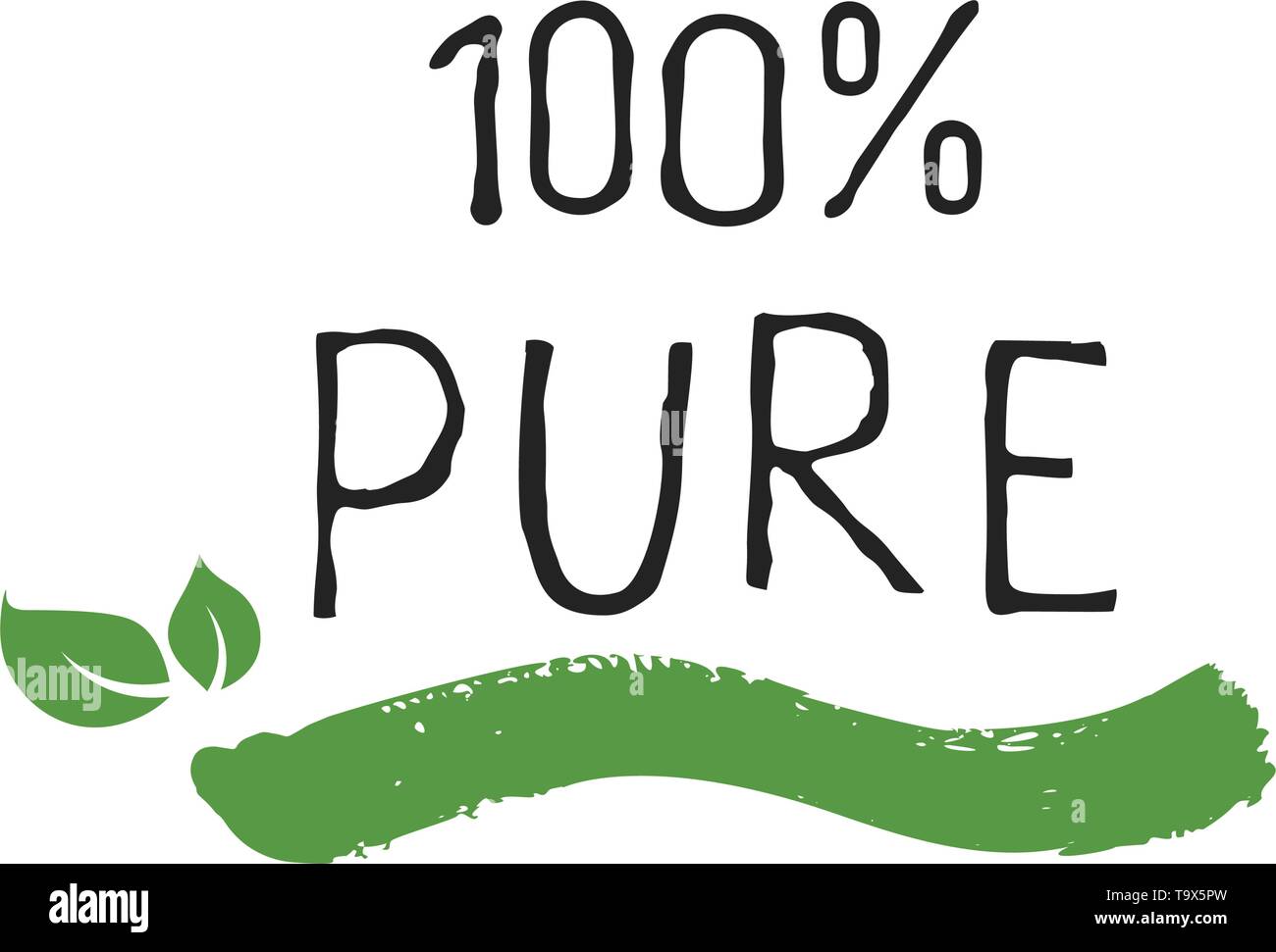 100 Pure label and high quality product badges. Bio healthy Eco food ...