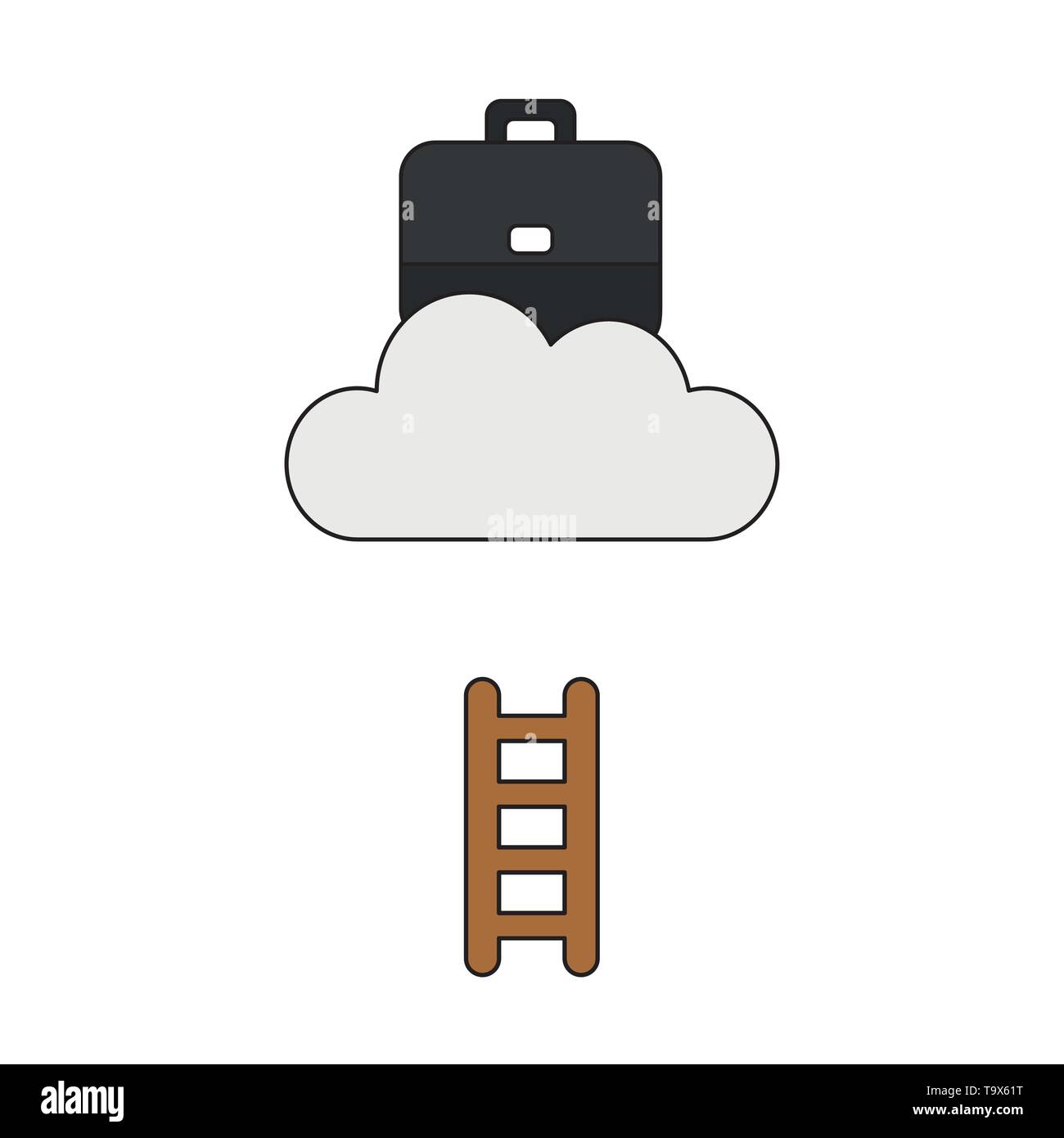 Ladder too short Stock Vector Images - Alamy