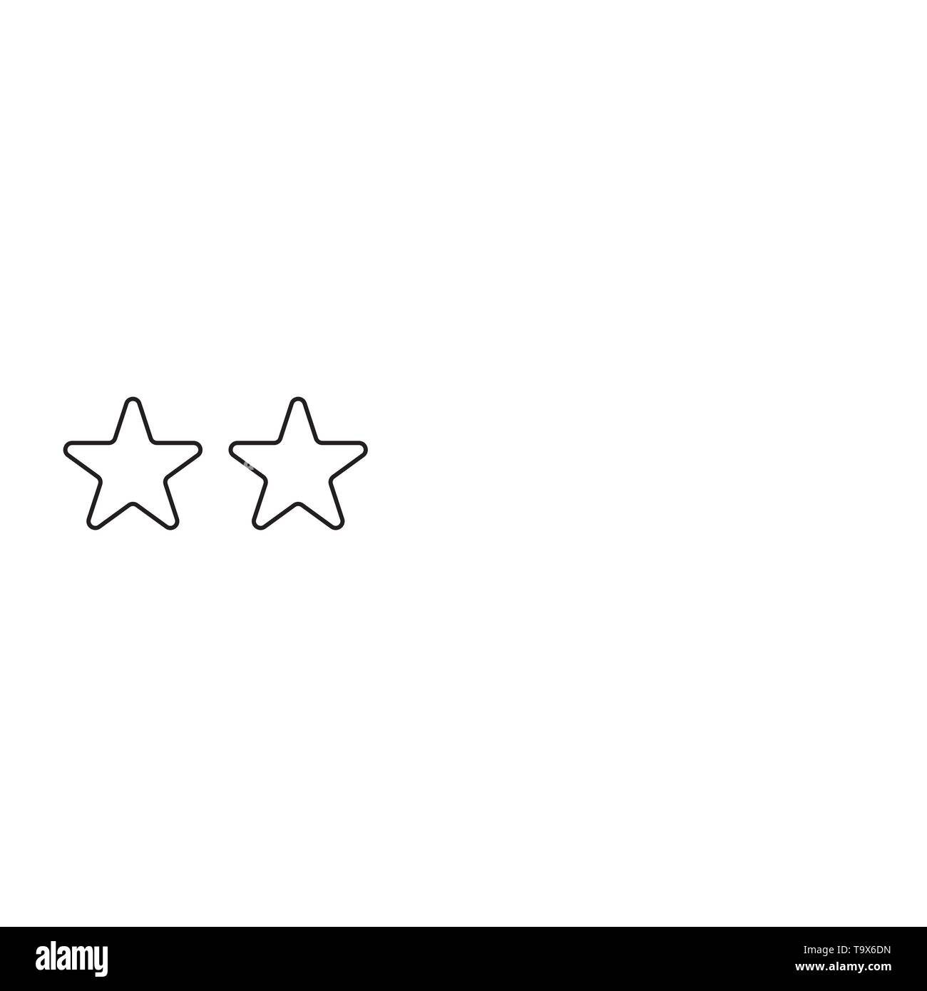 Vector icon concept of two stars. Black outlines Stock Vector Image ...