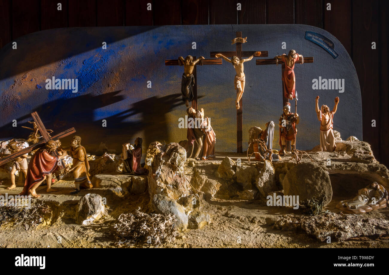 Traditional creche on the Baden native of Baden Christkindelsmarkt ...