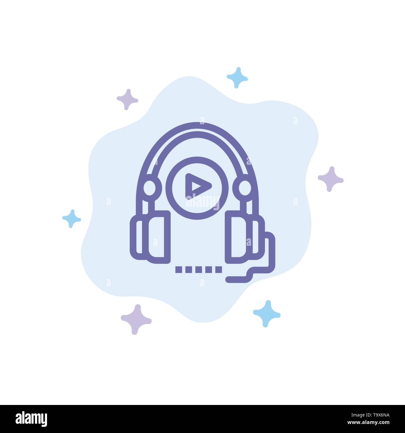 Language, Course, Language Course, Education Blue Icon on Abstract ...