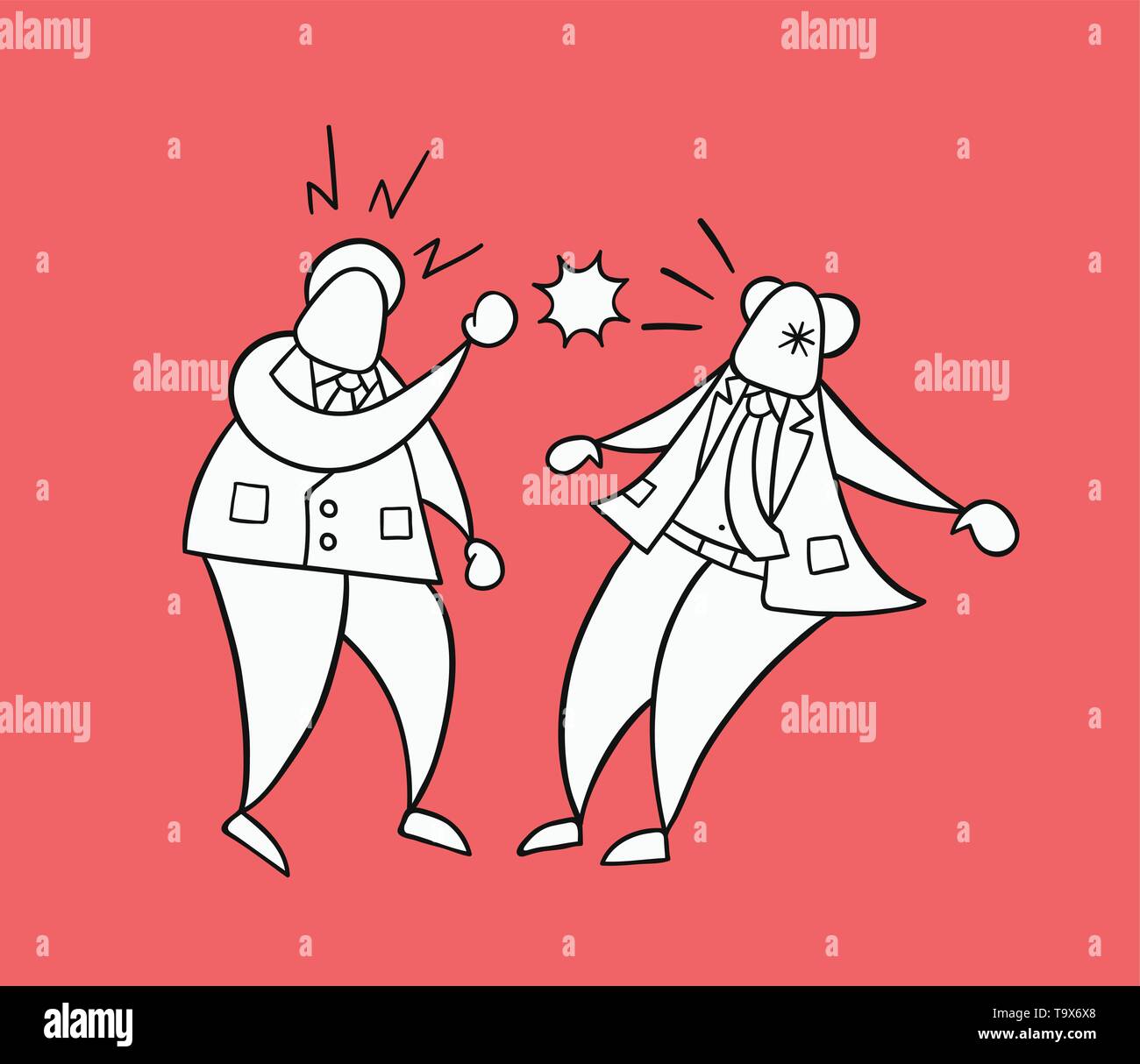 Man punched in the face Stock Vector Images - Alamy